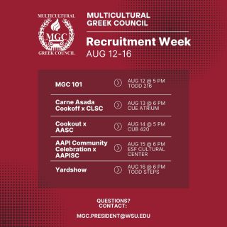 Multicultural Greek Council WSU – United, We Illuminate the World